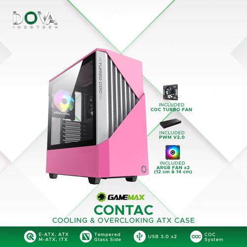 Promo GameMax Contac COC E-ATX Gaming PC Case With COC Fan & PWM ...