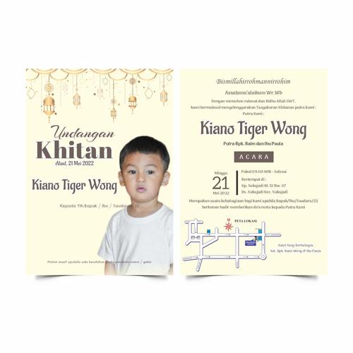 Jual Cetak Undangan Khitanan / Sunatan - Design 6 - Kota Bandung ...