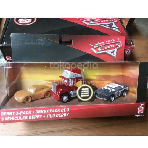Jual Cars Derby 3-pack MACK APB Mcqueen Chester disney Pixar deluxe ...