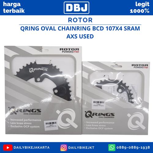 Jual ROTOR SEPEDA ROADBIKE QRING OVAL CHAINRING BCD 107X4 SRAM AXS USED ...