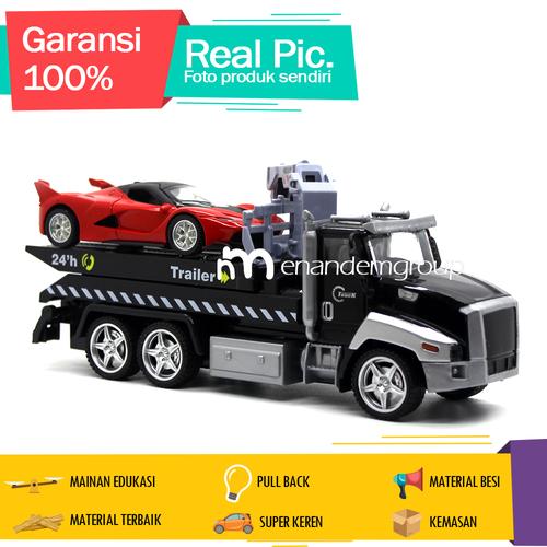 Jual Diecast Miniatur Mainan Mobil Truk Trailer Towing Derek Besi ...
