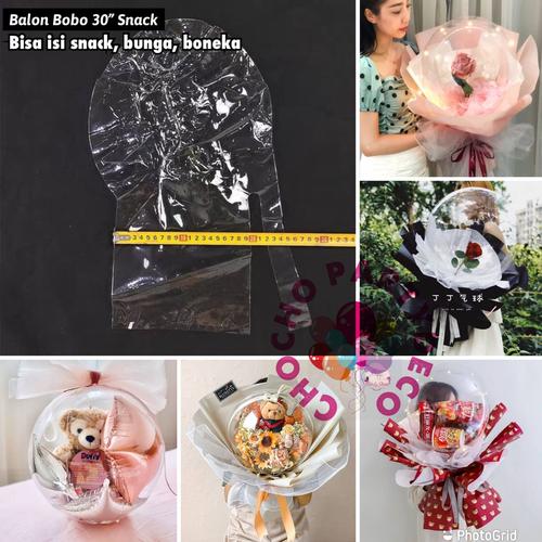 Jual Balon PVC 30" Snack Balon Bobo Balon Transparant Bucket bunga ...