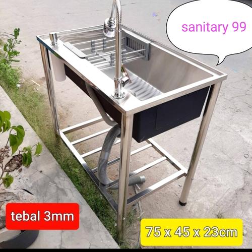 Jual bak cuci piring portable stainless/cuci piring kaki - Kota ...