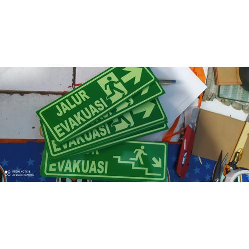 Jual Akrilik dan sticker glow in the dark - EMERGENCY EXIT, AKRILIK ...
