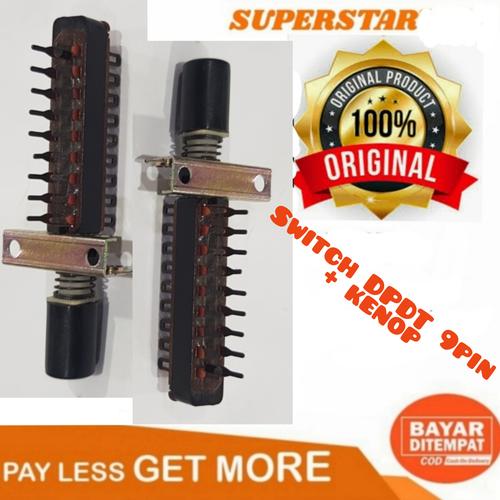 Jual SWITCH DPDT SAKLAR PUSH BUTTON ON OFF 2X9 2 X 9 18PIN SUIT DPDT ...