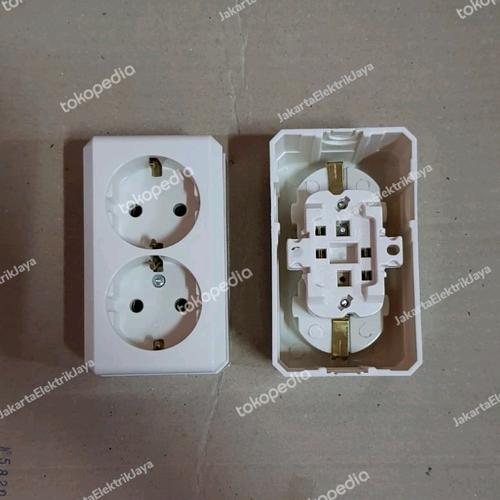 Jual BROCO STOP KONTAK DOUBLE OUTBOW CREAM 1542011 - Jakarta Pusat ...