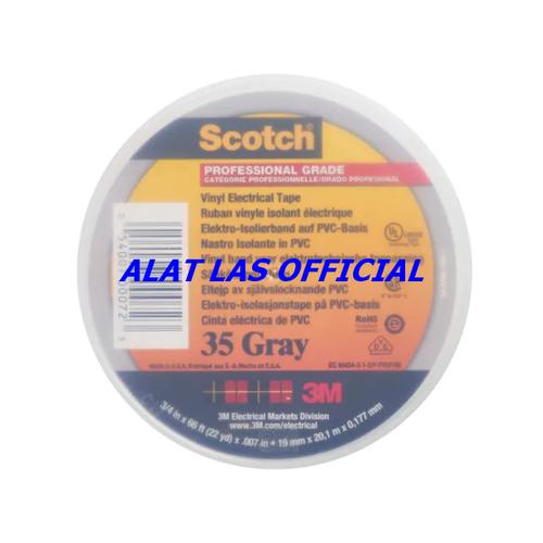 Jual Isolasi Listrik 3M Scotch 35 Vinyl Electrical Tape Grey Abu Abu ...