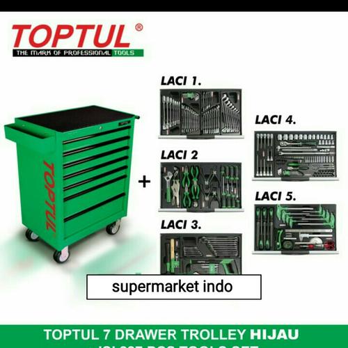 Jual TOPTUL 7 DRAWER + ISI 227PCS PROFESSIONAL MECHANICAL TOOL SET ...