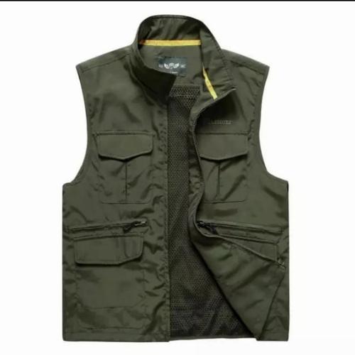 Jual jaket rompi/rompi pria terbaru/rompi lapangan/rompi saku 6 - cream ...