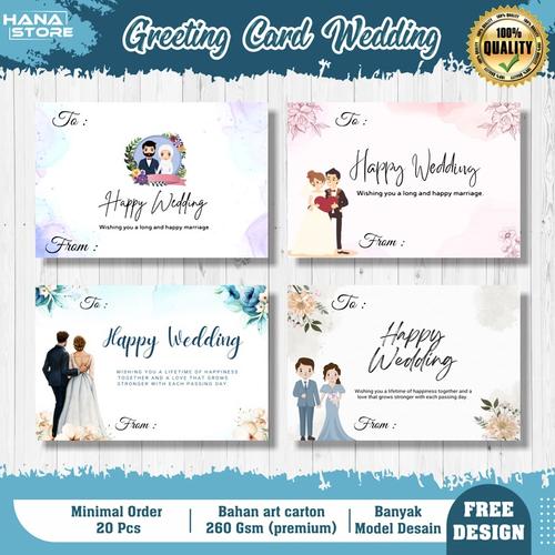 Jual GREETING CARD WEDDING KARTU UCAPAN PERNIKAHAN GIFT CARD GREETING CARD - part 1 - Kota ...