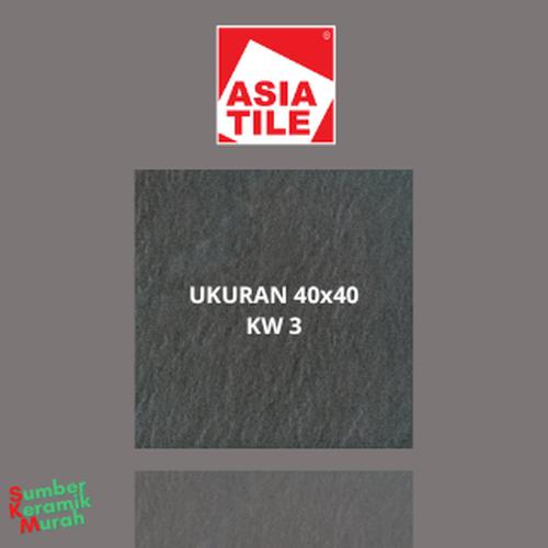 Jual keramik 40x40 kasar ASIA TILE OSCAR BLACK HITAM MURAH KW3 - Kota ...