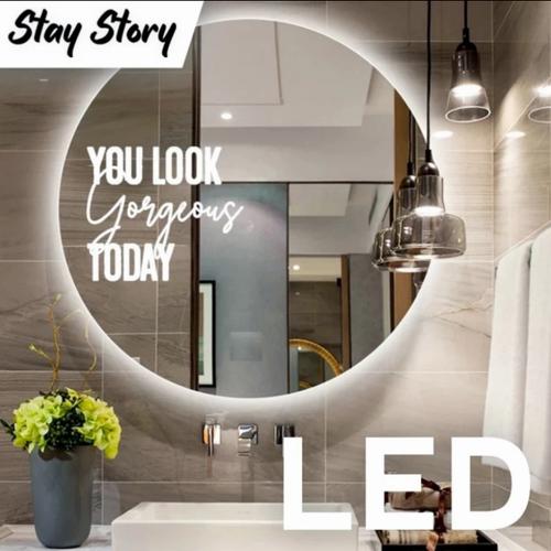 Promo Cermin Bulat Led Shaby / Kaca Cermin Gantung Dinding Rias Wajah ...