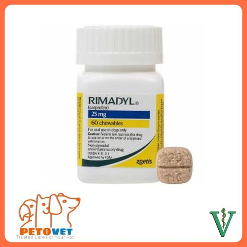 Jual Rimadyl 25 mg Obat Anti Radang dan Nyeri 60 Chewable - PER TABLET ...