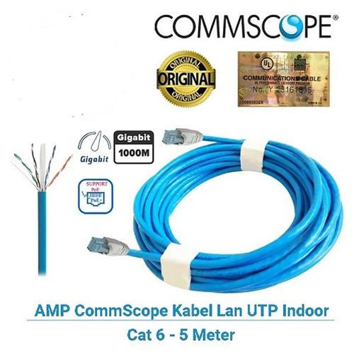 Jual Kabel Patch Cord CAT6 merk AMP COMMSCOPE 5M Original Grade ...