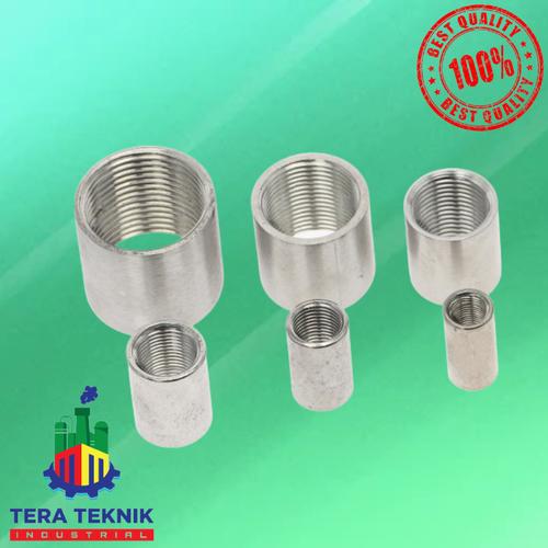 Jual Socket/coupling/sock drat dalam stainless SS304 DN8 1/4" READY ...