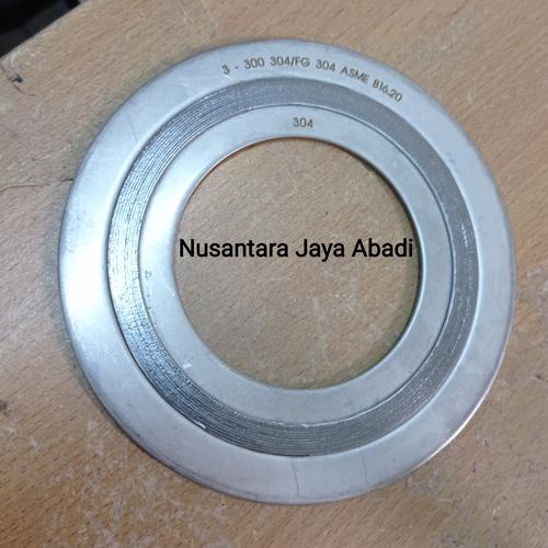 Jual SWG Spiral Wound Gasket Ansi # 300 Stainless 304 3 " inchi DN 80 ...