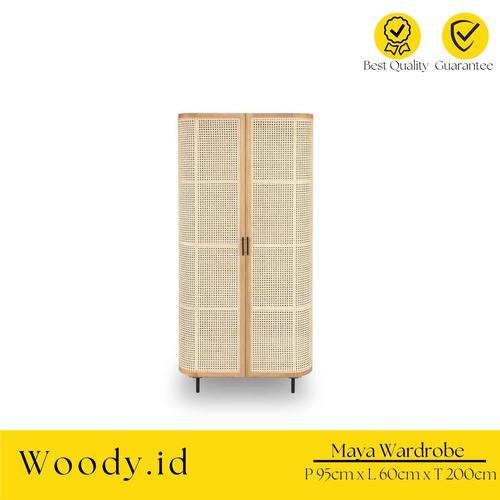 Jual Maya Wardrobe Lemari Pakaian Rotan Minimalis - Natural Teak - Kab ...