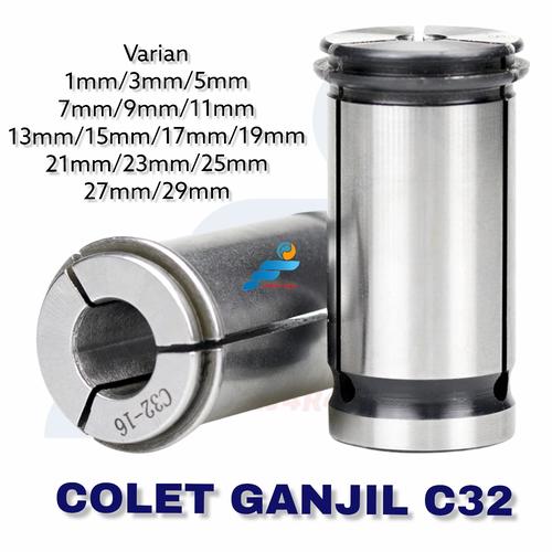Jual collet ganjilan lurus colet cekam tipe C32 varian ukuran 1-19mm ...