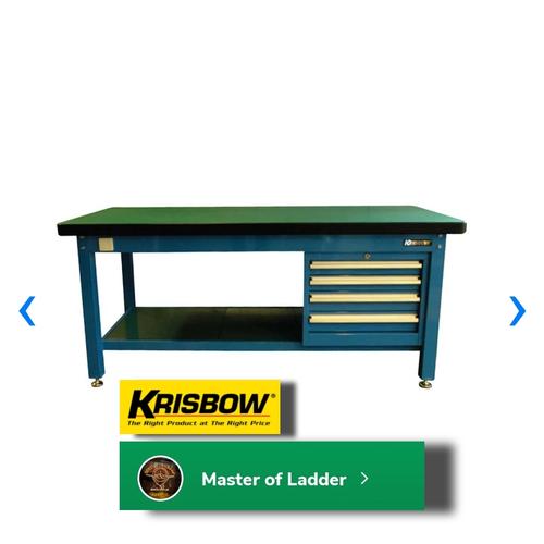 Jual KRISBOW WORK BENCH Meja Bengkel 4 DRAWER 1800X750X800MM - Kota ...