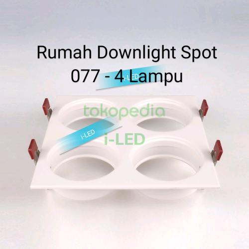 Jual NC077 Rumah Lampu Downlight Spot LED Halogen MR16 Kotak 4 Lubang DIY - Kota Surabaya - I ...
