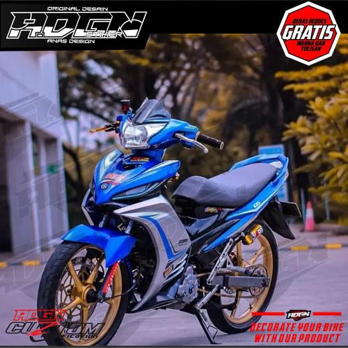 Jual Striping Jupiter MX new 135 / lc135 transparan custom simpel minimalis - biru putih - Kab ...