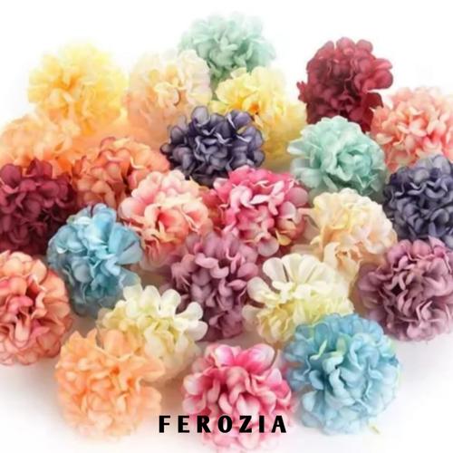 Jual Kepala Bunga Pompom Krisan Kuntum Hidrangea Hydrangea Artificial ...