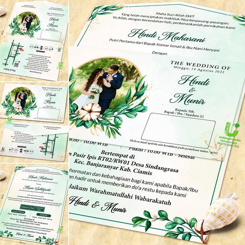 Promo Undangan Pernikahan Semi Amplop Jasmine Gliter Glossy Elegan Unik ...