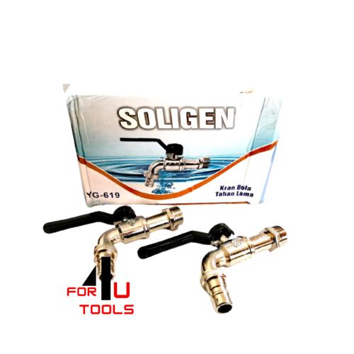 Jual Keran Bola Soligen 1/2" - Keran Air - Kran taman/ Kran air tembok ...