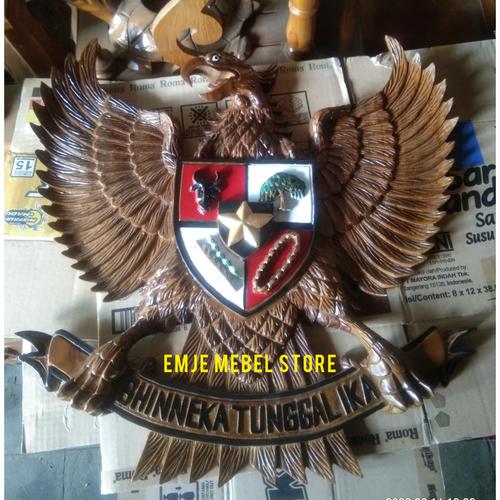 Jual lambang burung garuda jati hiasan dinding - Kab. Jepara - EMJE ...