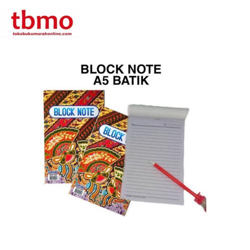 Jual TBMO BLOCK NOTE HORE BATIK A5 KECIL A,B / FLIP OVER / BUKU CATATAN - Kota Surabaya ...
