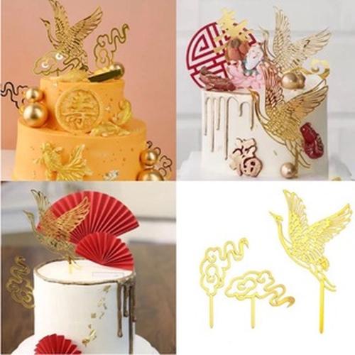 Jual CAKE TOPPER SET ACRYLIC BURUNG AWAN CHINESE/CAKE TOPPER BURUNG ...