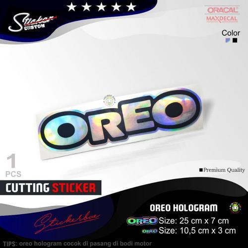 Jual stiker motor lucu sticker cutting desain unik - hologram - biru ...