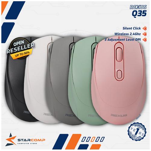 Jual Rexus Q35 Wireless Silent Click Office Mouse - Putih - Kab. Sleman ...