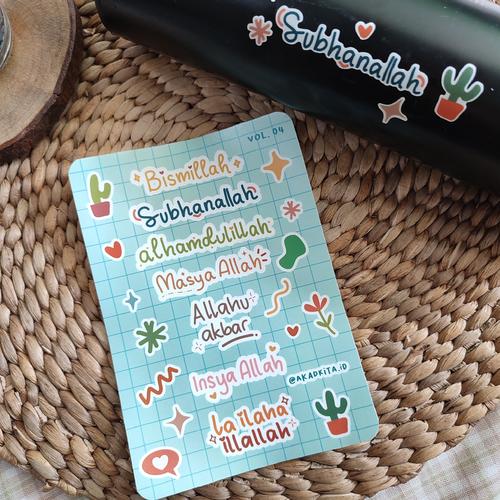 Jual Vol. 04 Sticker Sheet Muslimah Islami Stiker Journal Case HP ...