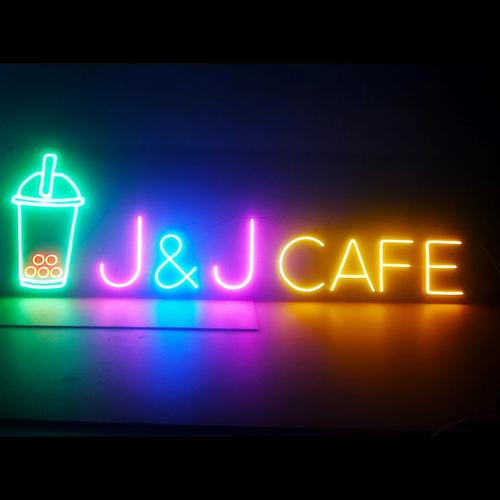 Jual Lampu LED Neon Text tulisan J&J CAFE dan Logo pesanan kak Alip ...