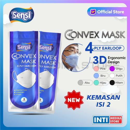 Jual SENSI - Convex Mask 4 Ply | Masker Earloop 4 Ply | Masker Sensi ...