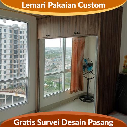 Jual PROMO Lemari pakaian Custom Bahan PVC Board Free Survei Desain ...