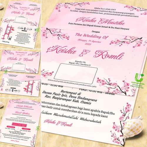 Jual Undangan Pernikahan Semi Amplop Jasmine Gliter Glossy Elegan Unik ...