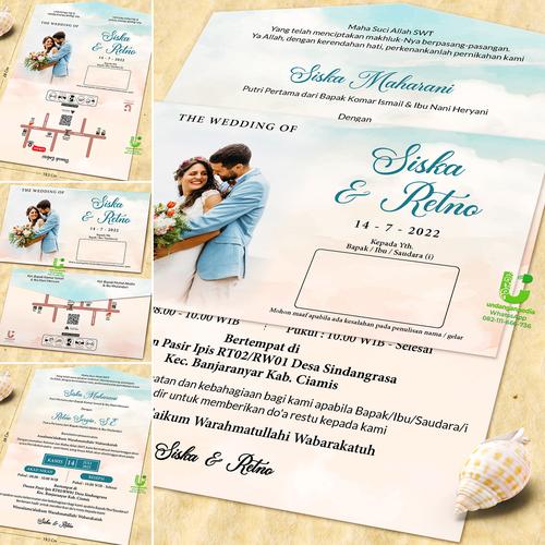 Jual Undangan Pernikahan Semi Amplop Jasmine Gliter Glossy Elegan Unik ...