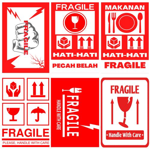 Jual Stiker Fragile Murah | Stiker Fragile ukuran 5x8 cm | Lakban ...
