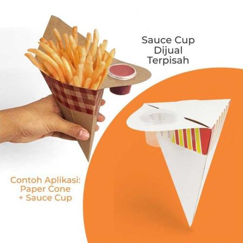 Jual box segitiga tempat kentang goreng french fries dus kerucut cone ...