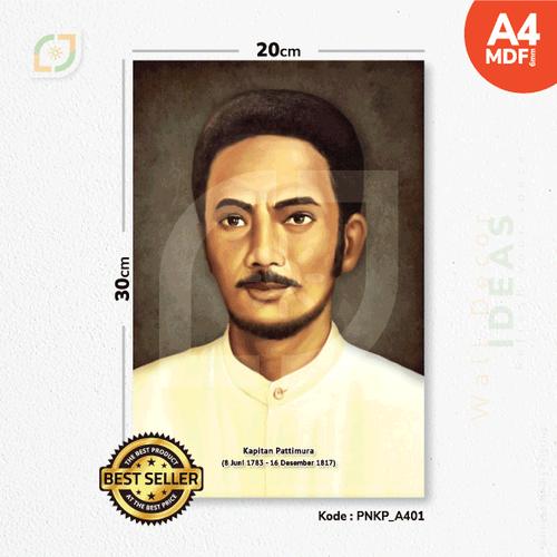 Jual Poster+Bingkai MDF A4/20x30 Tokoh Pahlawan Nasional Kapitan ...