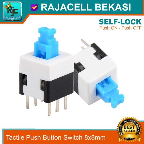 Jual Switch Button Self Locking 8x8mm Tombol Latching Saklar DPDT 2Row ...