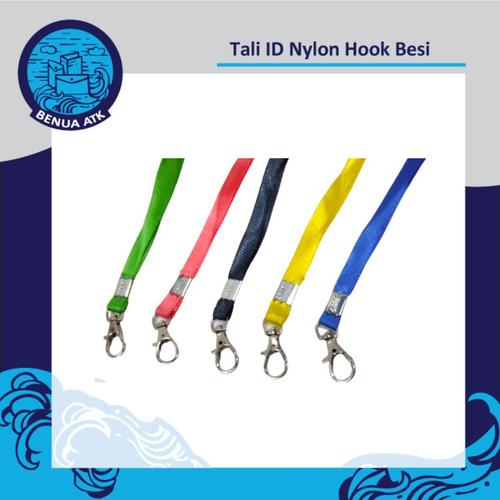 Jual Tali ID Card / Name Tag Nylon Hook Besi [isi 20pcs] NYLK - Hitam ...