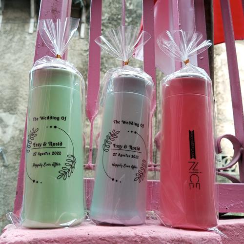 Promo Souvenir botol Tumbler nice sablon custom + bungkus plastik ...
