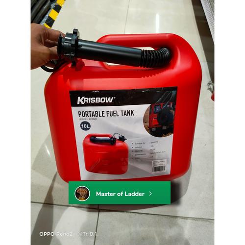 Jual Jerigen Jerrycan Bensin BBM 10 L Krisbow Hdpe asli 100% Merah ...