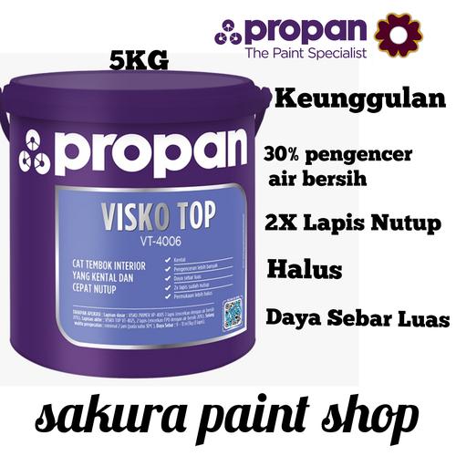Jual propan visko vt4006 white / cat tembok dan plafon 5kg - Jakarta ...