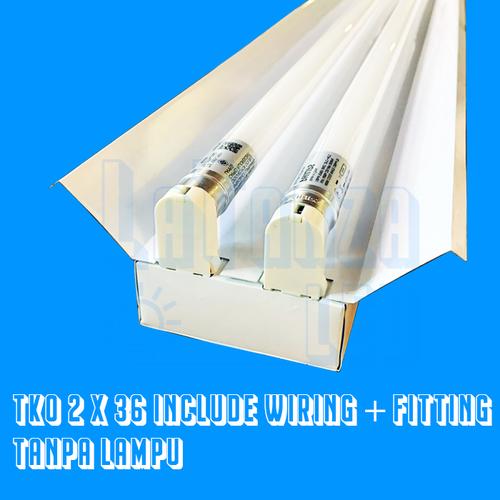 Jual Kap Lampu TKO LED 2x36 120cm kap TKO TL 2x16 Philips Tanpa Lampu ...