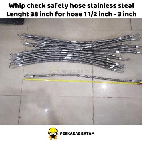 Jual Whip Check 1/4 x 38 inch 6mm Stainless Steel Safety Hose Whipcheck ...