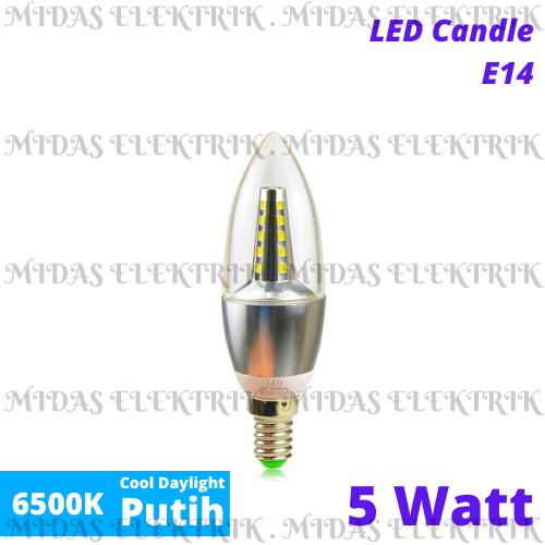 Jual Lampu LED Candle Hias Lilin Gantung 5 Watt W E14 Putih Cool Daylight - Kota Bogor - Midas ...